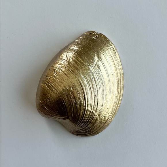 Hand Crafted | Accents | Handmade Clam Shell Ring Dish White And Purple ...
